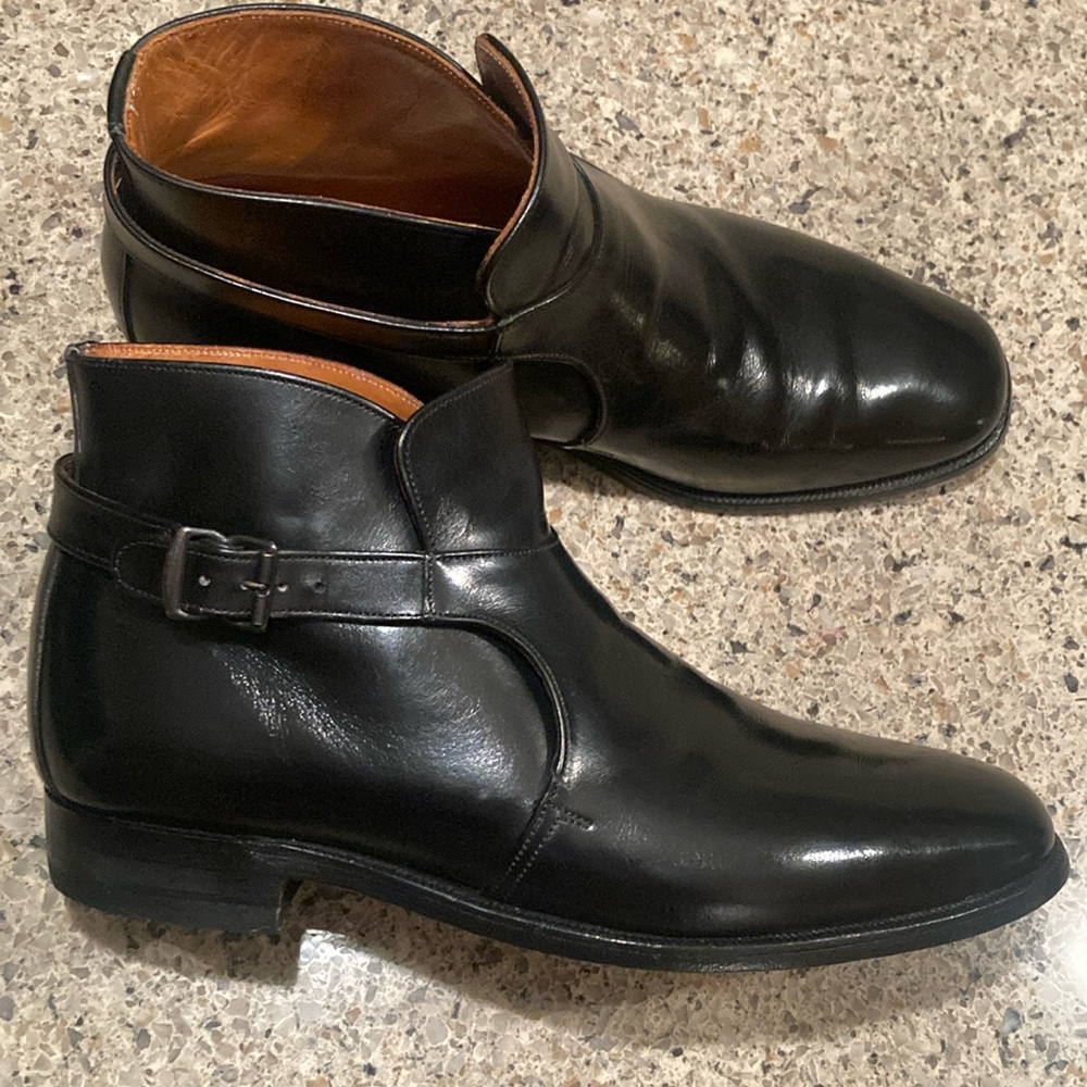 Church's Cheaney Royal Tweed Black Monk Strap Boots U… - Gem